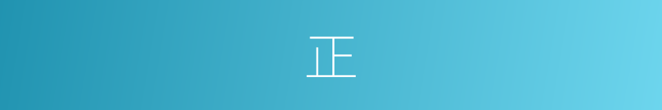 正的意思 - 汉语词典