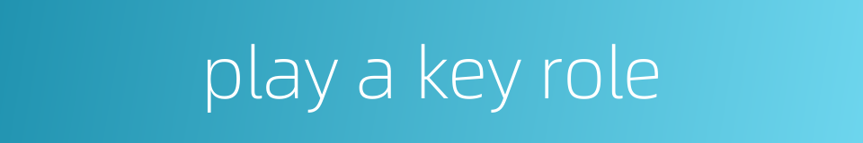 play a key role的近义词_play a key role的反义词_play a key role的同义词 - 相似词查询